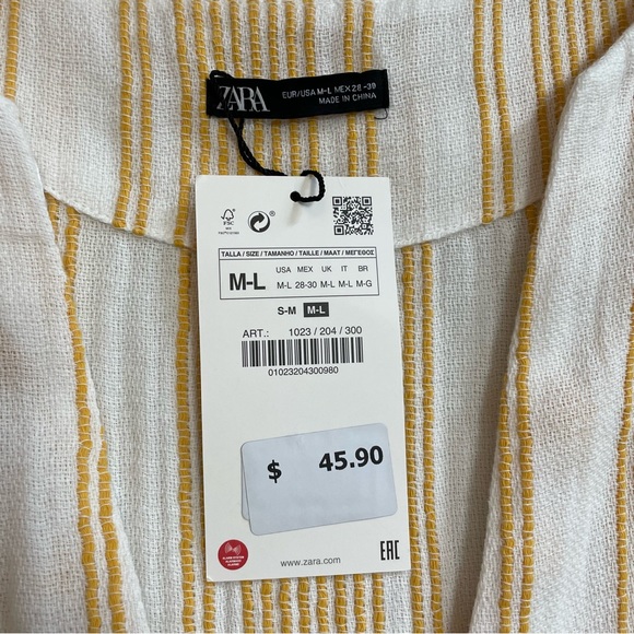 Zara | Tops | Nwt New Zara Rustic Fringed Kaftan Size Ml | Poshmark